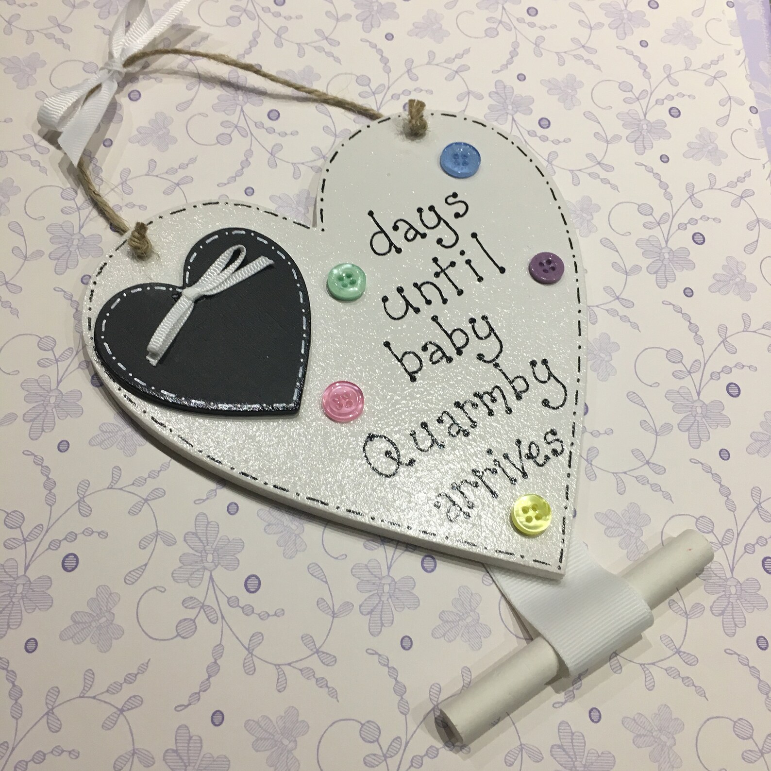 New Baby Countdown Plaque Personalised Countdown Plaque Baby - Etsy UK