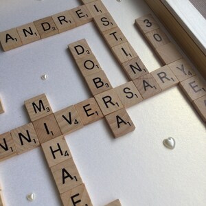 Pearl Anniversary Scrabble Frame, 30th Wedding Anniversary Gift - Etsy