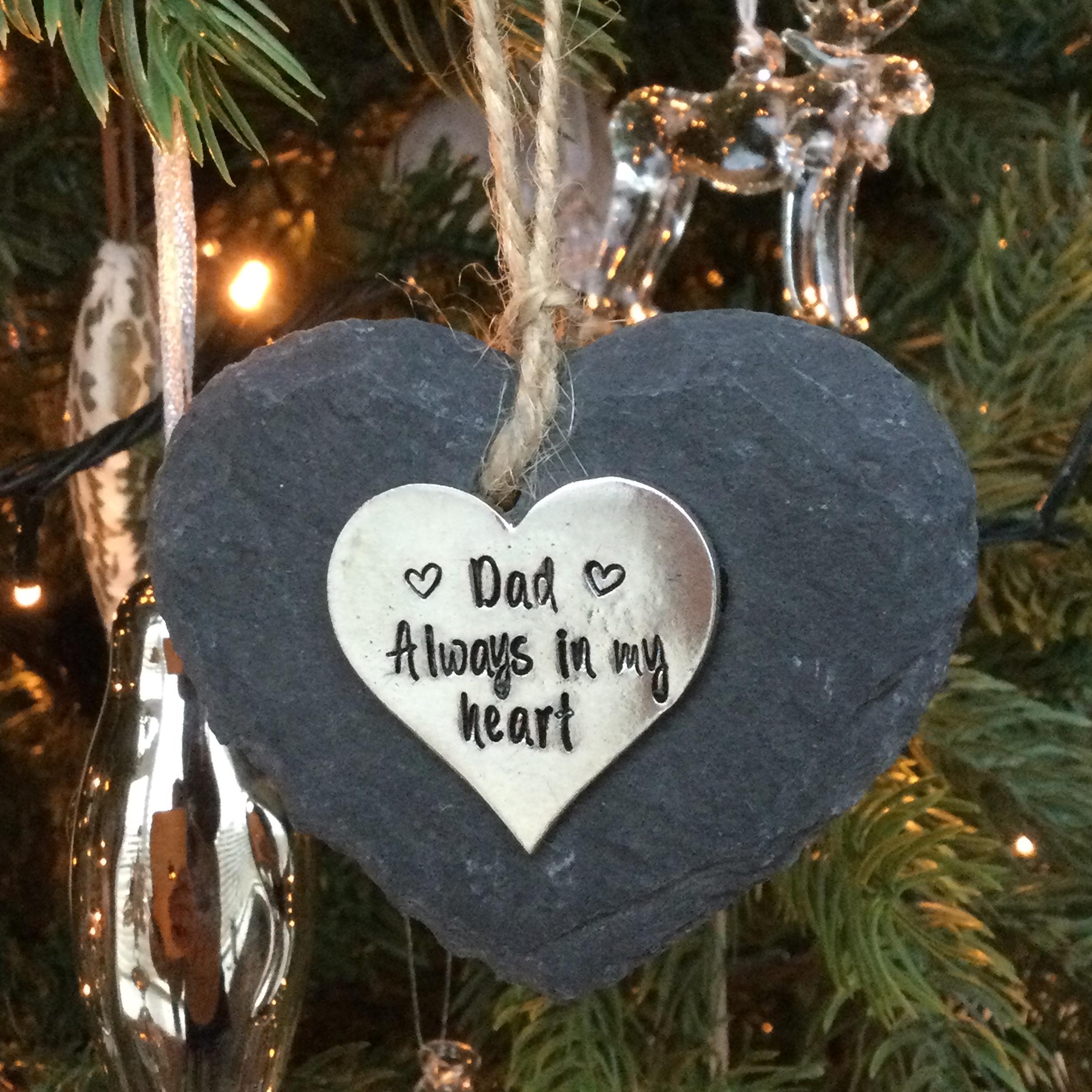 Personalised Slate Heart Decoration - Etsy