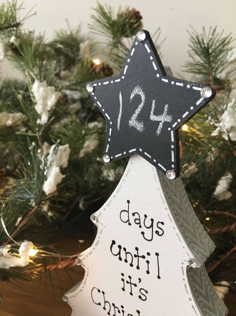Christmas Countdown Personalised Tree Christmas Family Tree - Etsy