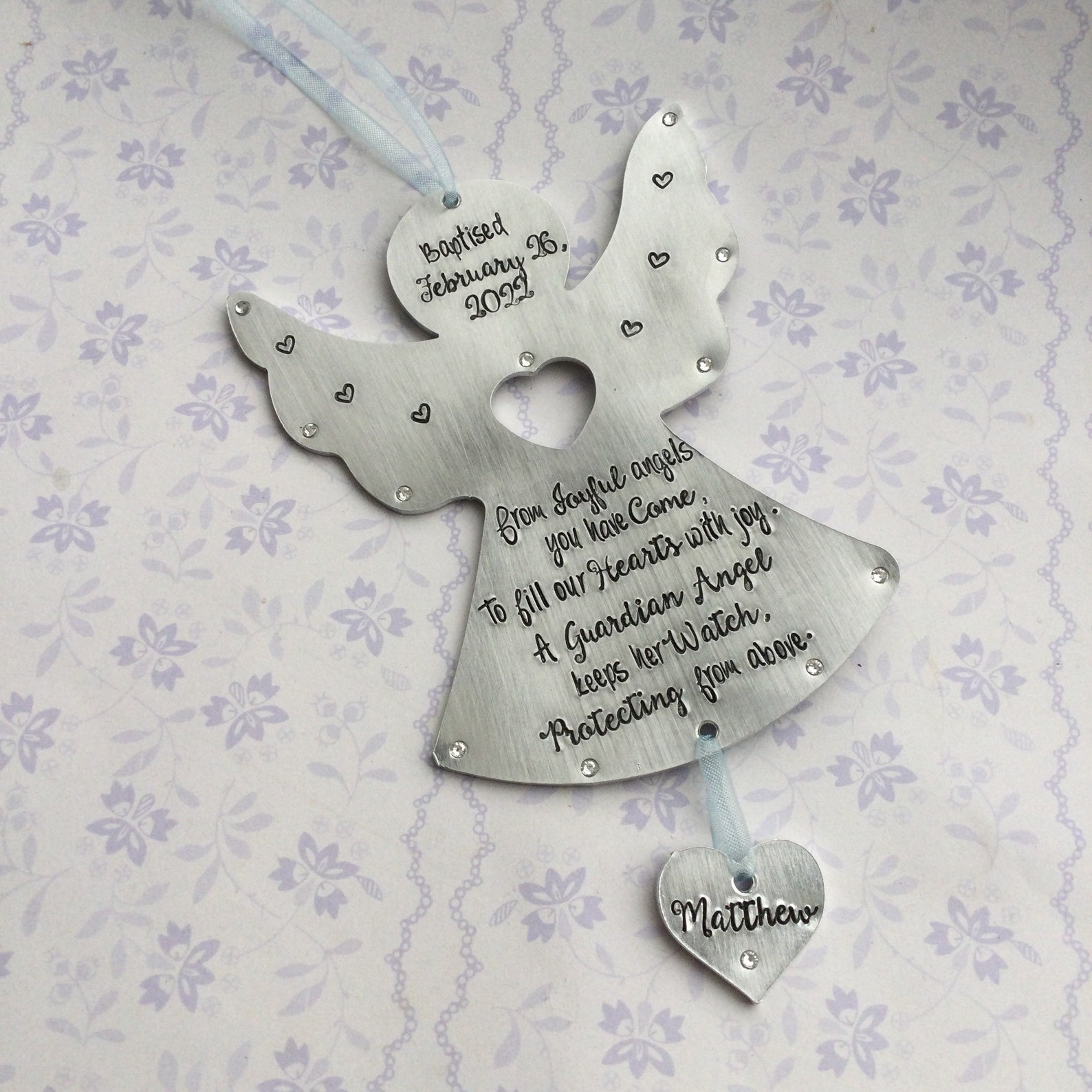 Guardian Angel Christening Gift, Angel Decoration, Personalised Gift ...