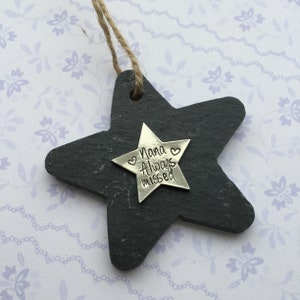 Personalised Slate Star Decoration - Etsy