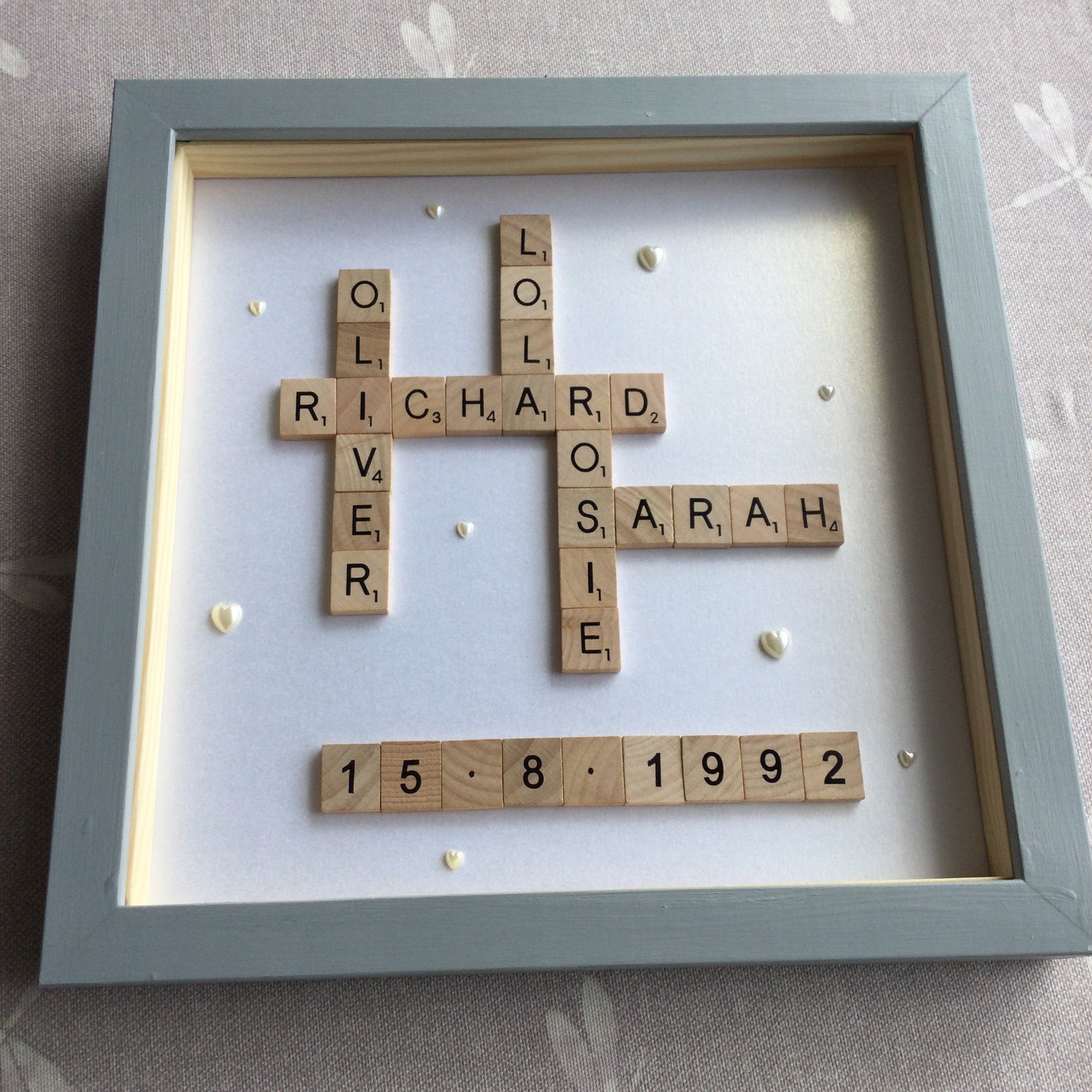Pearl Anniversary Scrabble Frame 30th Wedding Anniversary - Etsy