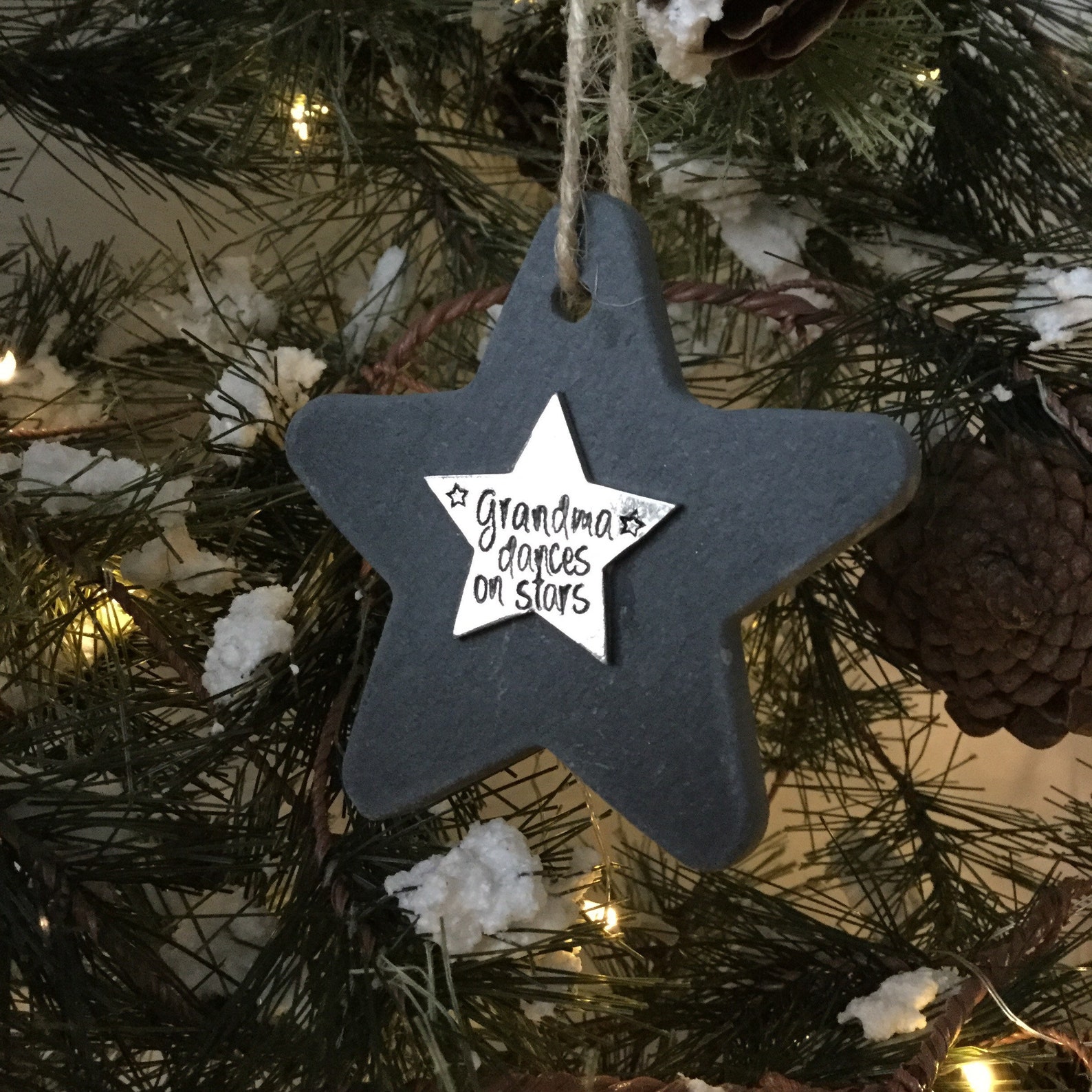 Personalised Slate Star Decoration - Etsy