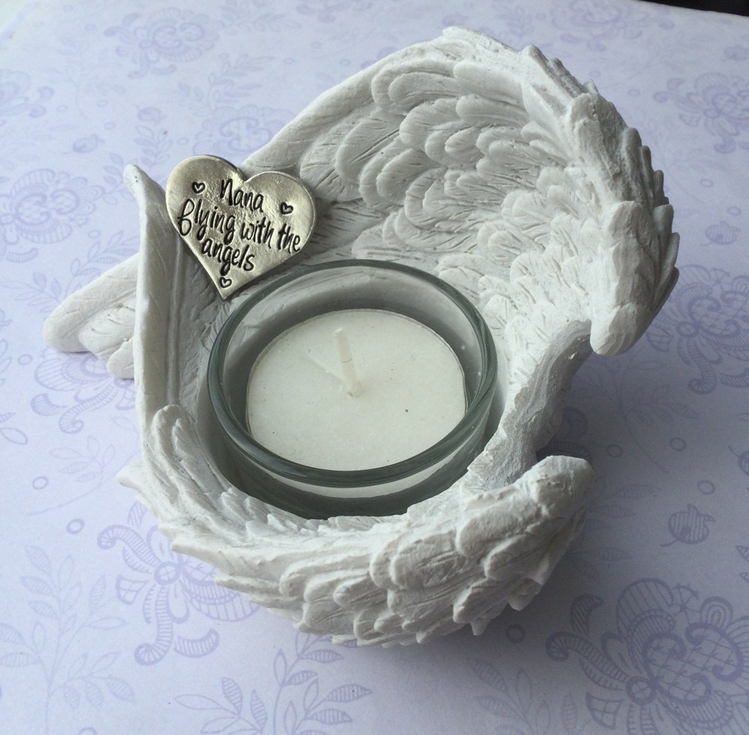 Angel Wing Personalised Candle - Etsy