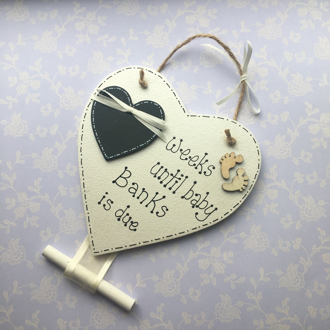 New Baby Countdown plaque personalised countdown plaque baby | Etsy