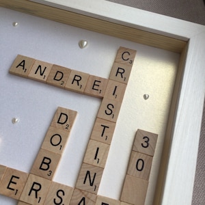 Pearl Anniversary Scrabble Frame, 30th Wedding Anniversary Gift - Etsy