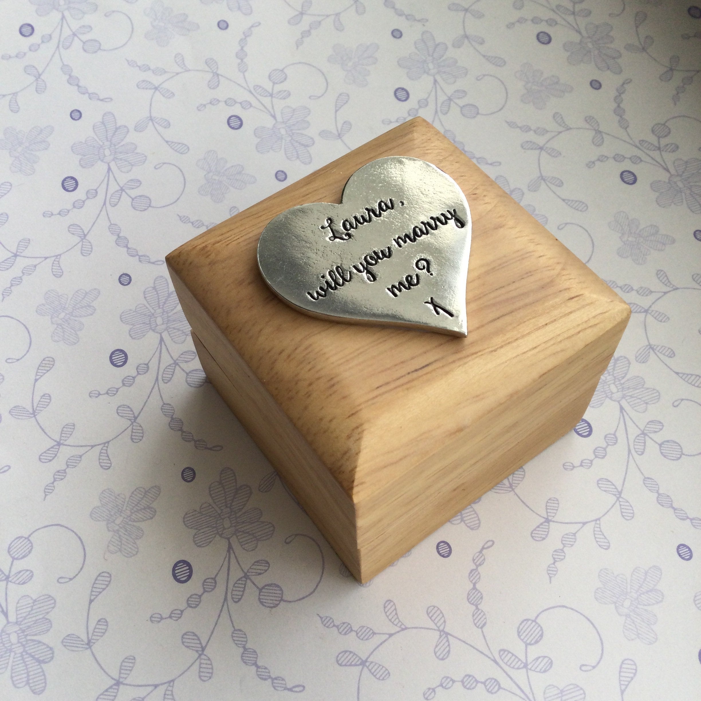 Personalised Proposal Engagement Ring Box Box for Engagement - Etsy UK