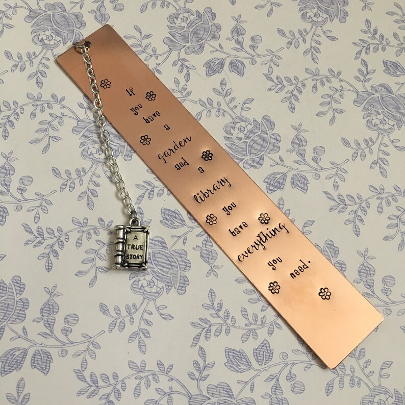 Personalised Copper Bookmark customised metal bookmark gift | Etsy