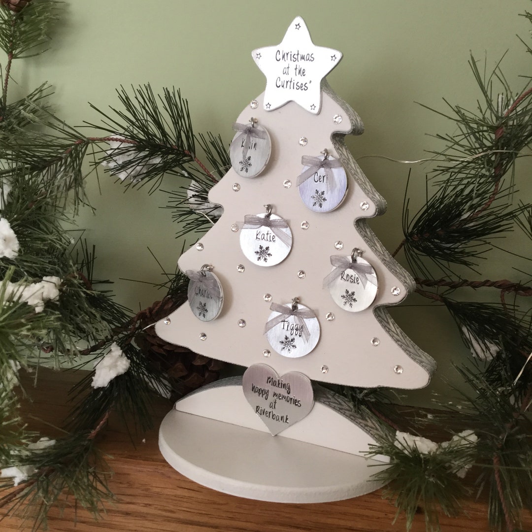 Christmas Family Tree Decoration Personalised Names - Etsy