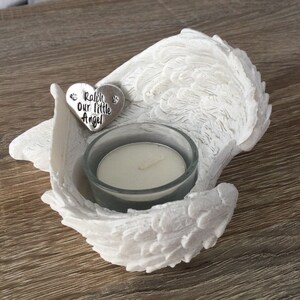 Angel Wing Personalised Candle - Etsy