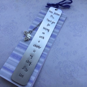 Personalised Teacher Bookmark End of Term Gift for Teacher or Teaching ...