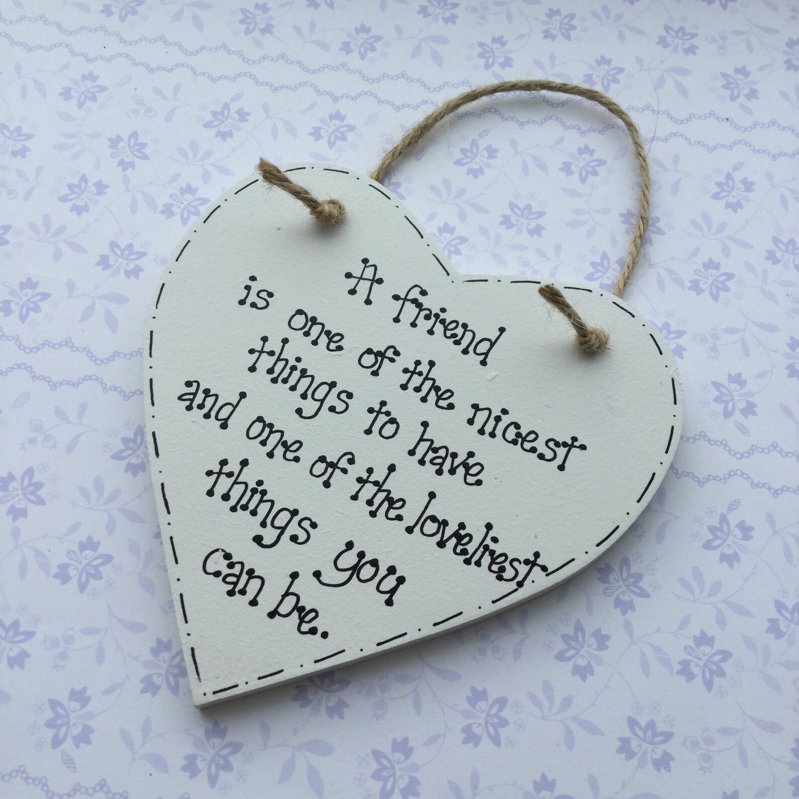 Friendship Quote Heart Plaque Gift for Friend Personalised - Etsy