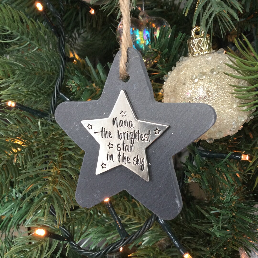 Personalised Slate Star Decoration - Etsy