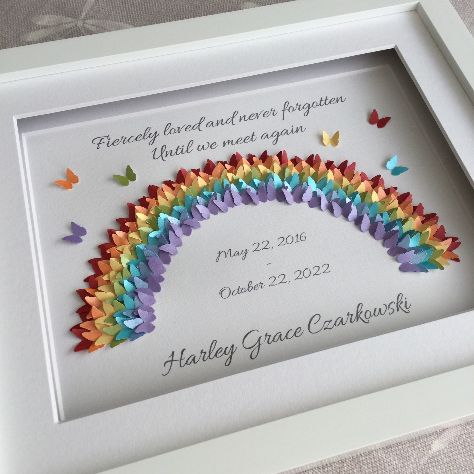 Rainbow Memorial Picture - Etsy