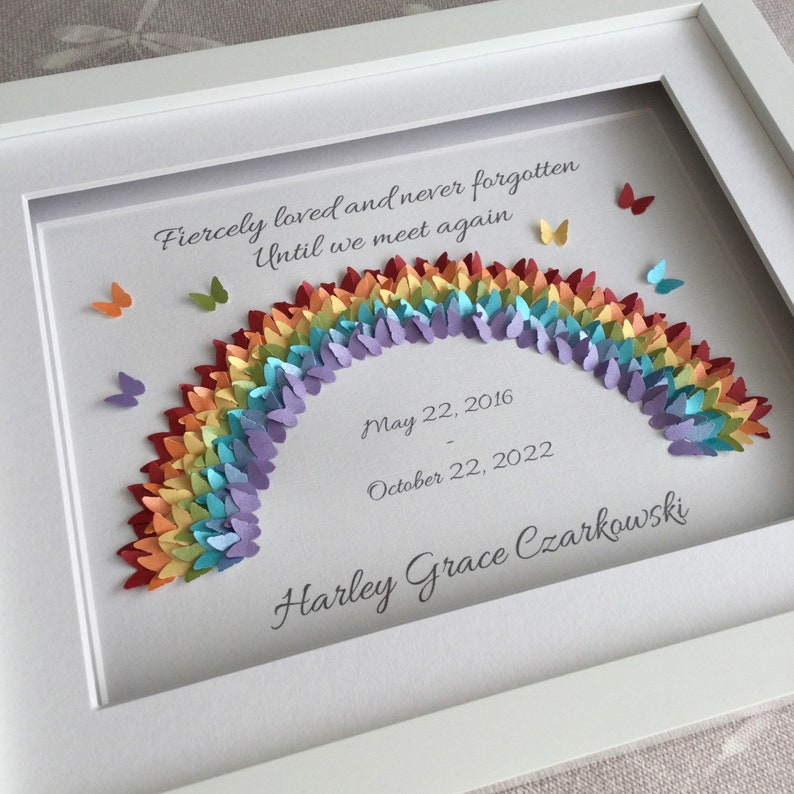 Rainbow Memorial Picture - Etsy