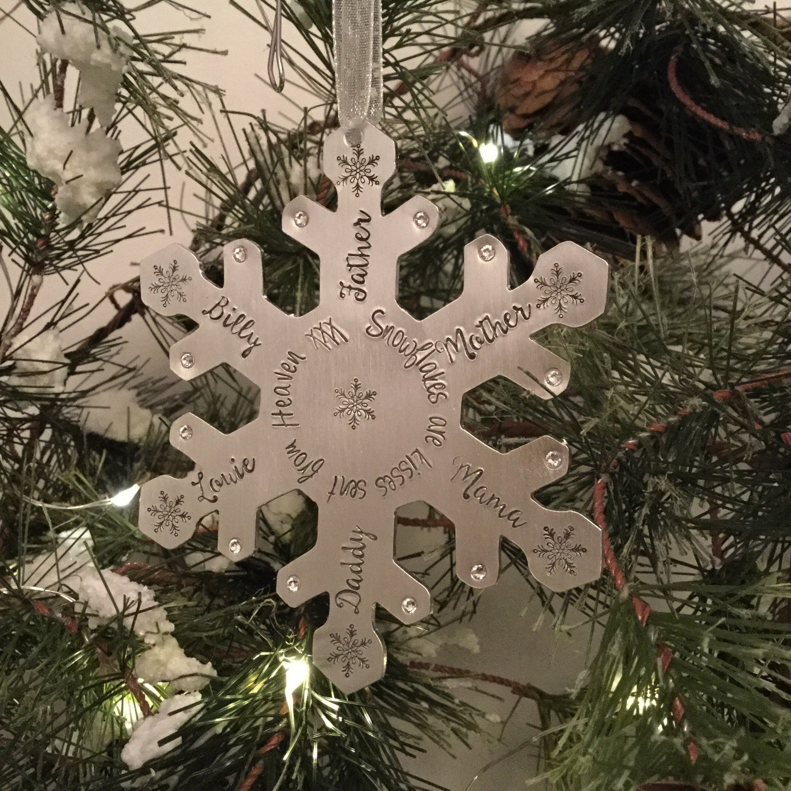 Personalised Memorial Snowflake Decoration | Etsy