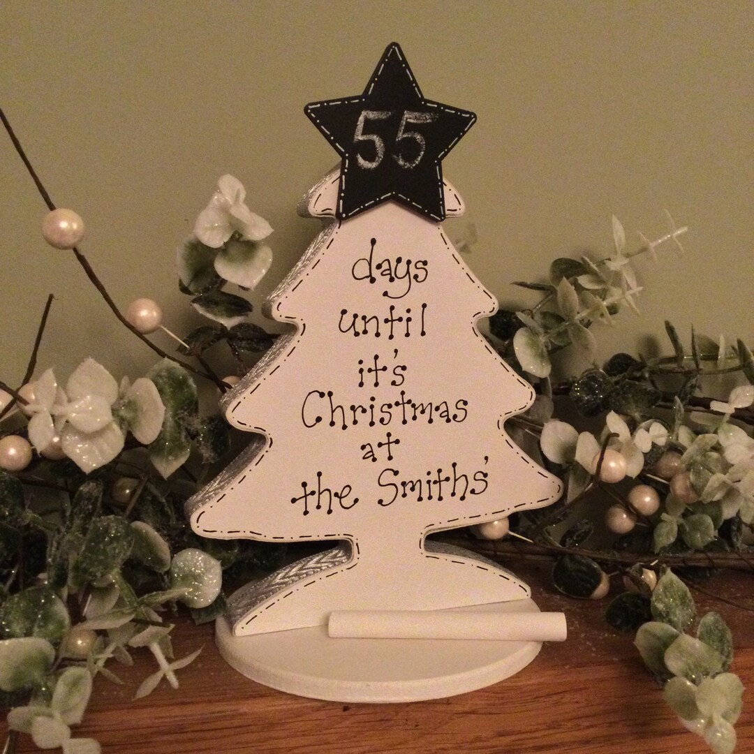 Personalised Christmas Countdown Tree Christmas Family Tree - Etsy UK