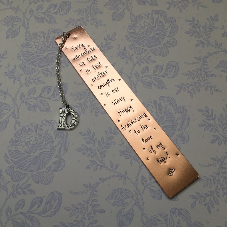 Personalised Copper Bookmark customised metal bookmark gift | Etsy