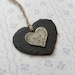 Personalised Slate Heart Decoration - Etsy