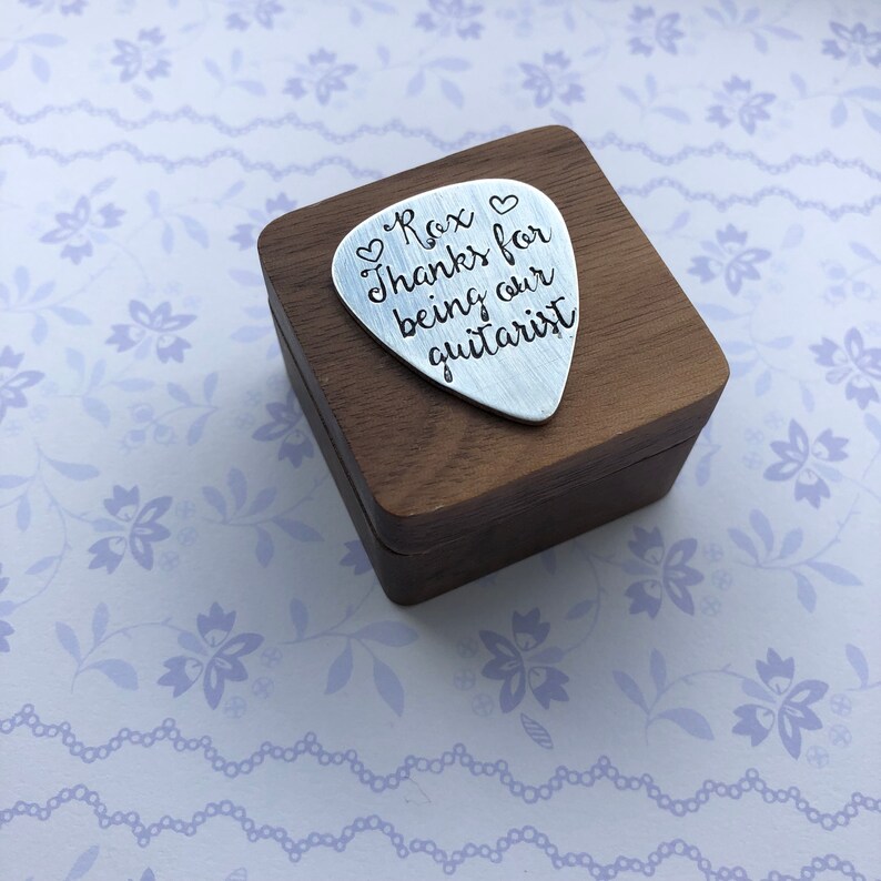 Groomsman Guitar Pick Box Plectrum Box Bridal Party Gift - Etsy