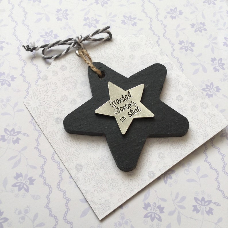 Personalised Slate Star Decoration | Etsy
