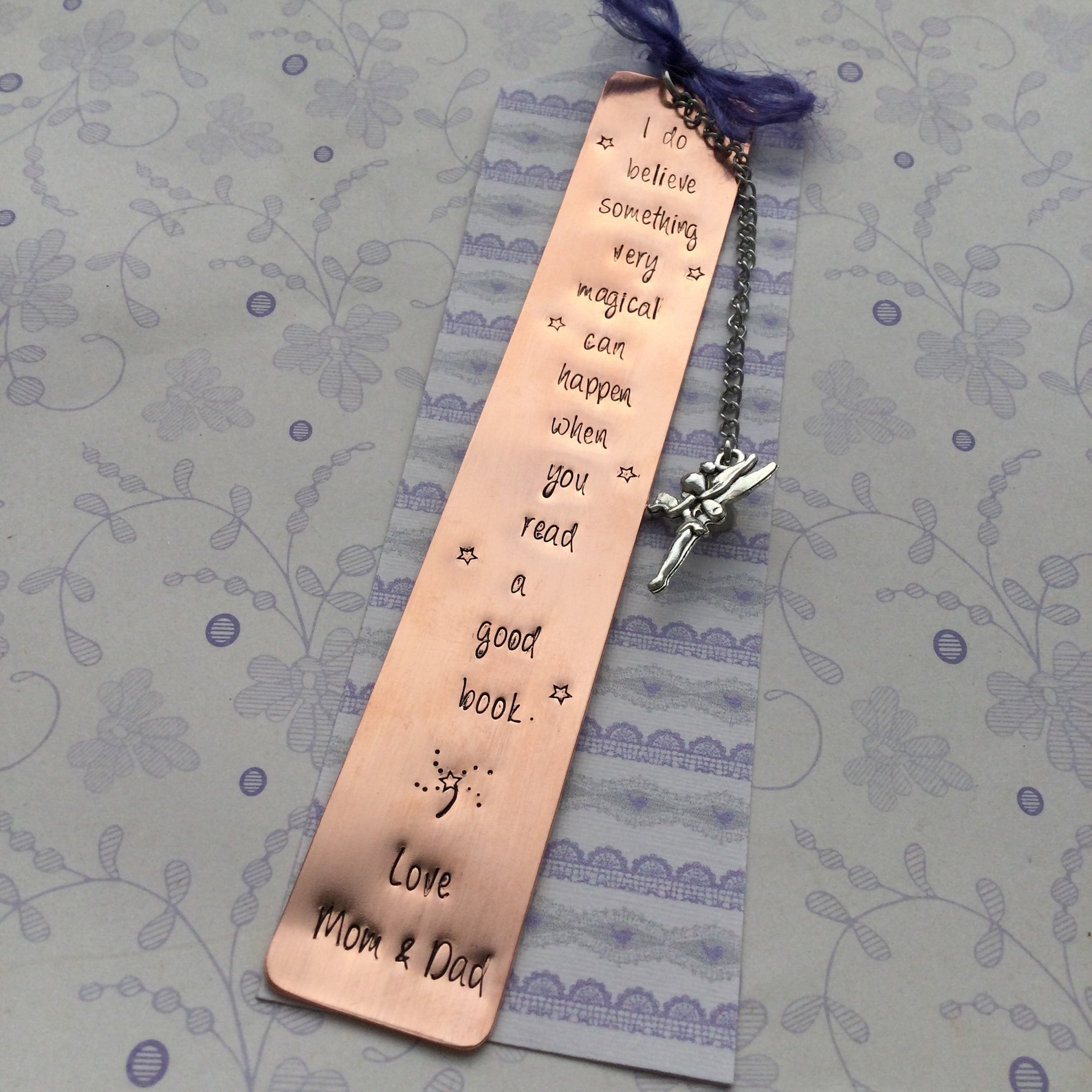Personalised Copper Bookmark Customised Metal Bookmark Gift - Etsy