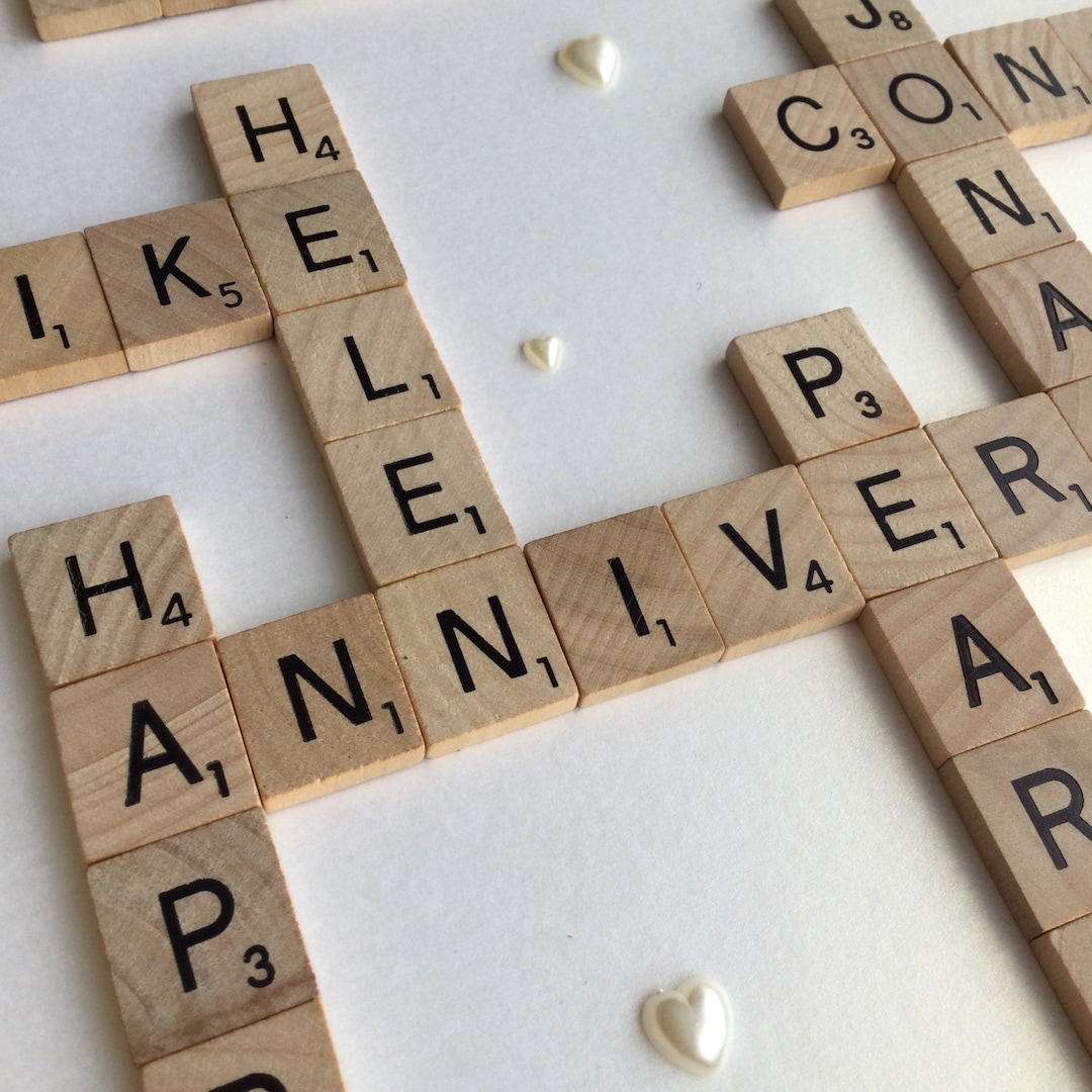 Pearl Anniversary Scrabble Frame, 30th Wedding Anniversary Gift - Etsy