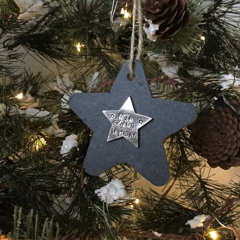 Personalised Slate Star Decoration - Etsy