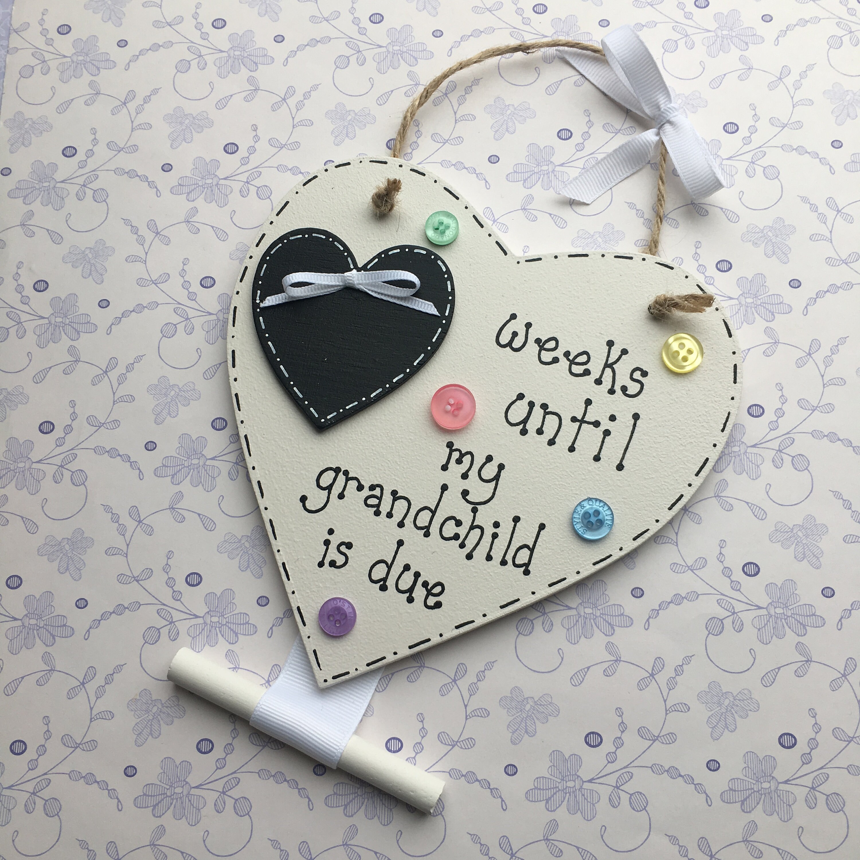 New Grandparent Countdown Plaque New Grandchild Weeks Till I | Etsy UK