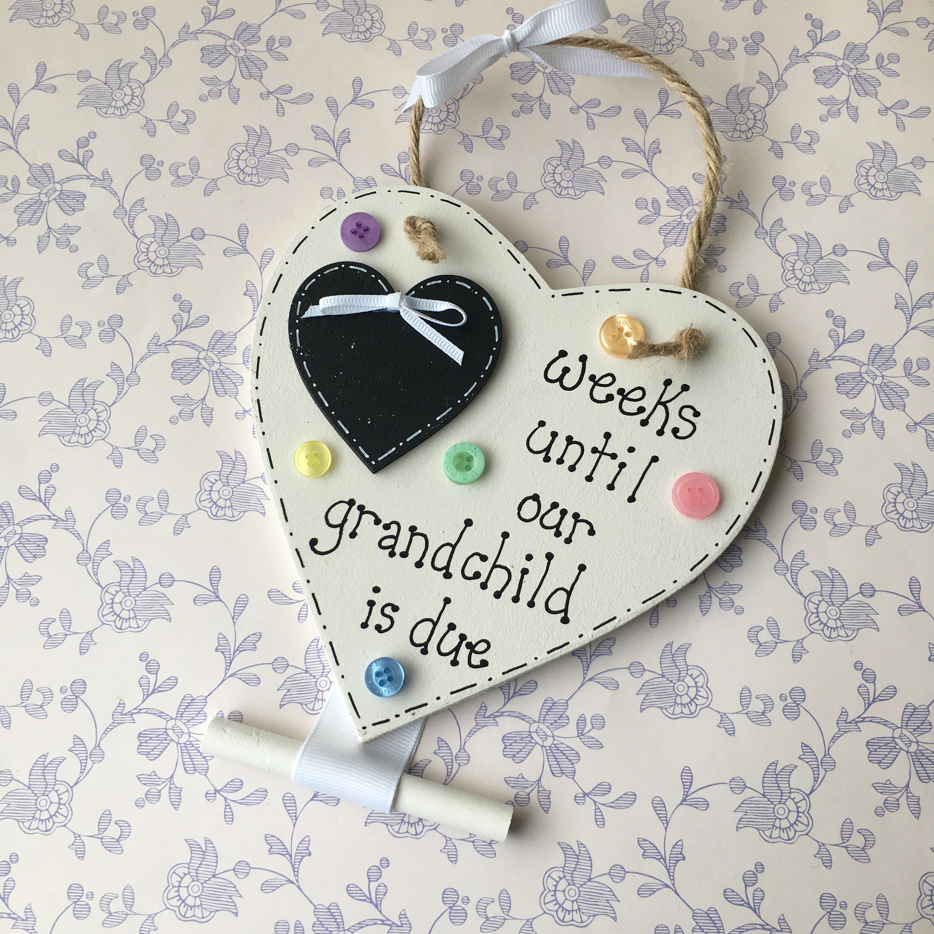 New Grandparent Countdown Plaque New Grandchild Weeks Till I | Etsy UK