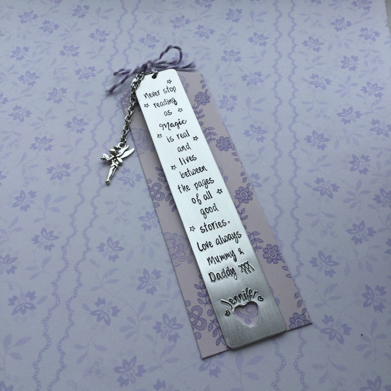 Personalised Bookmark Customised Metal Bookmark Gift for - Etsy