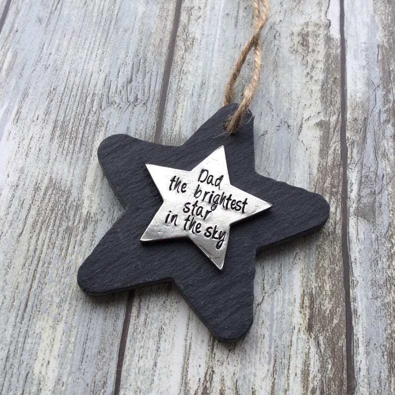 Personalised Slate Star Decoration - Etsy