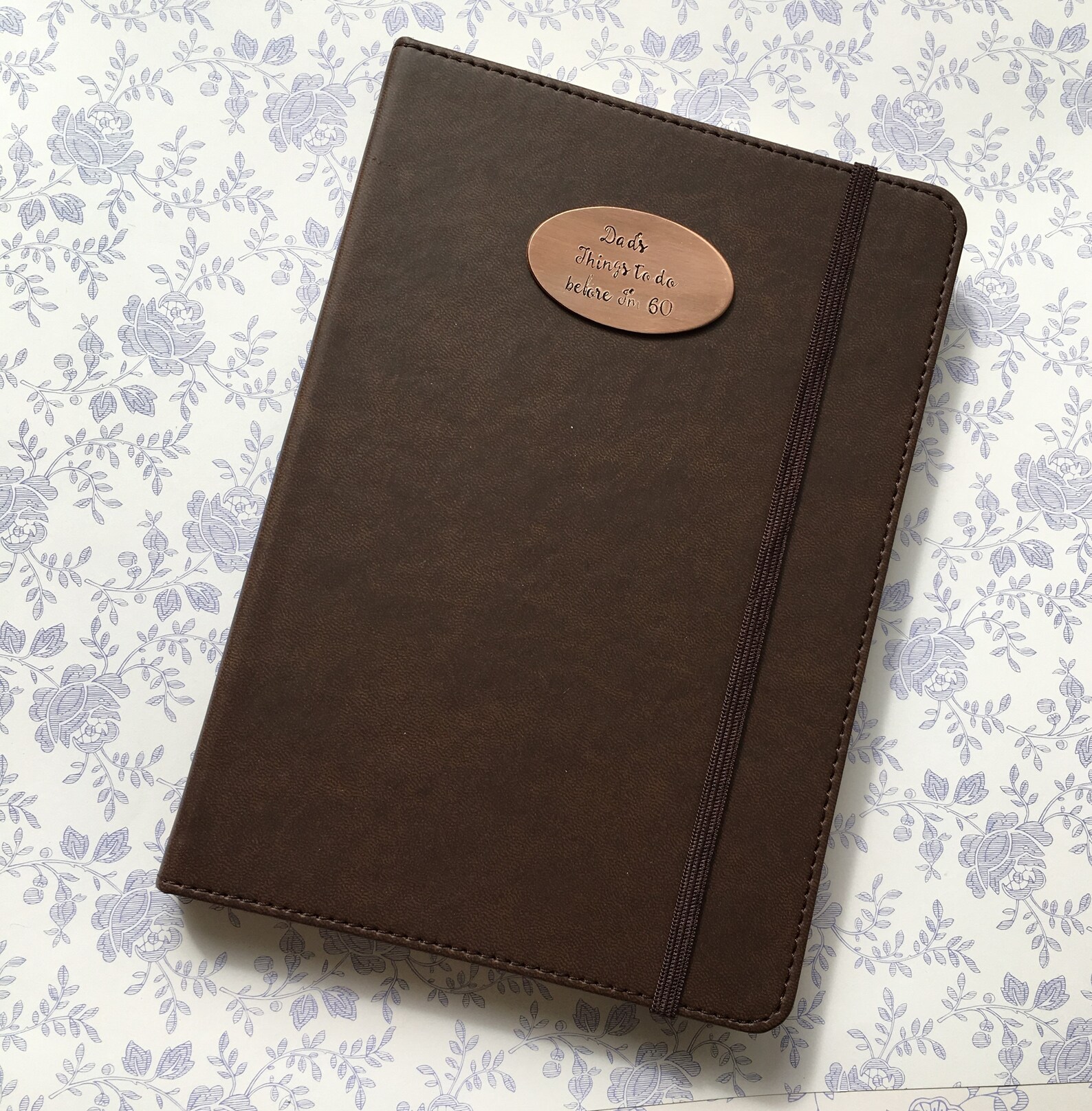 Hardback Brown Faux Leather Notebook Personalised Diary - Etsy UK