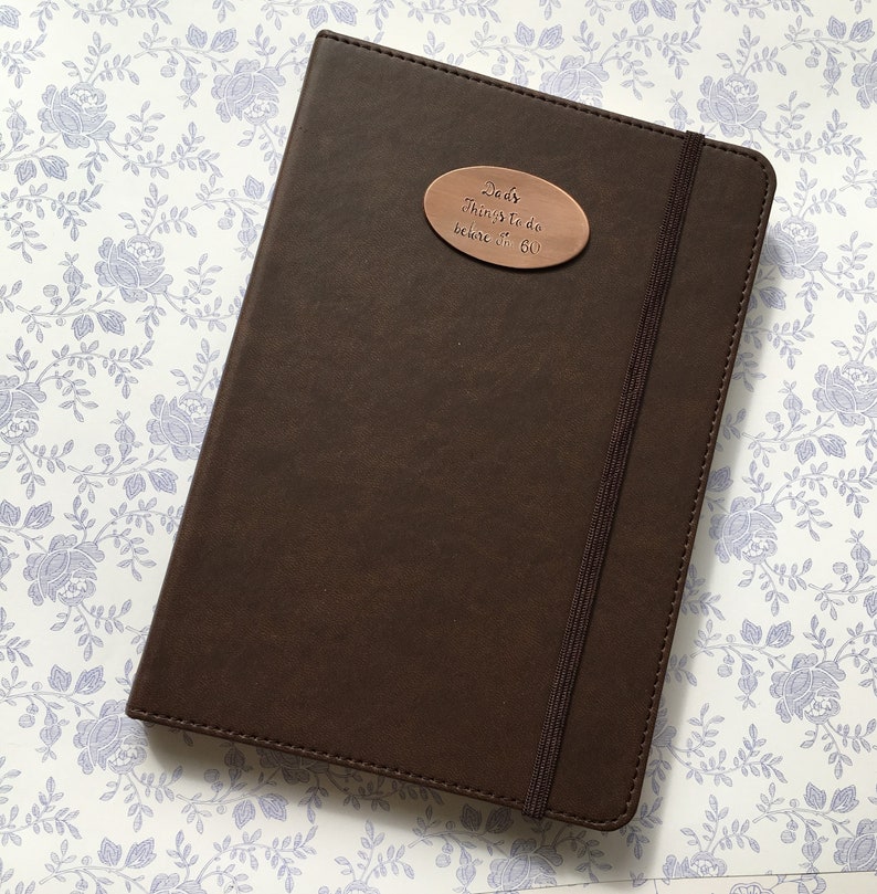 Hardback Brown Faux Leather Notebook Personalised Diary - Etsy UK