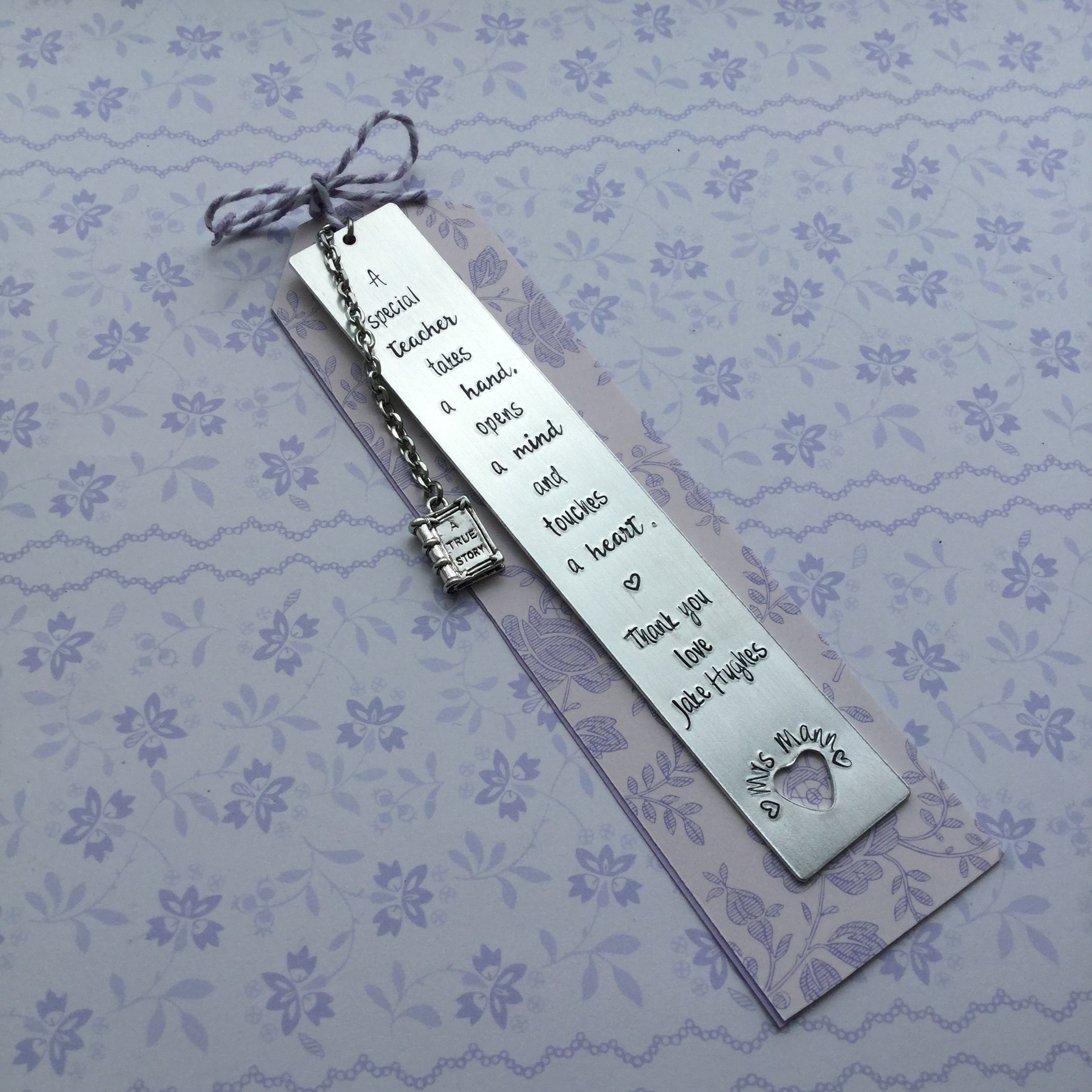 Personalised Teacher Bookmark End of Term Gift Gift for | Etsy