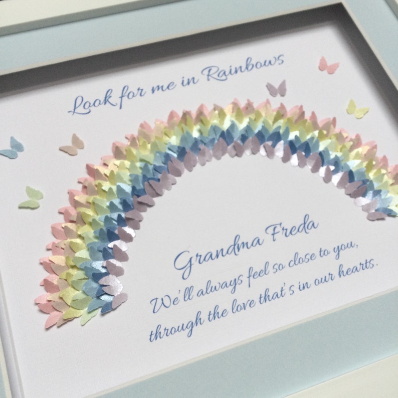 Rainbow Memorial Picture - Etsy