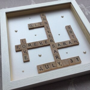 Pearl Anniversary Scrabble Frame, 30th Wedding Anniversary Gift - Etsy