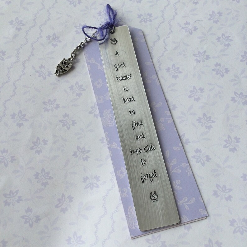 Personalised Teacher Bookmark End of Term Gift for Teacher or Teaching ...