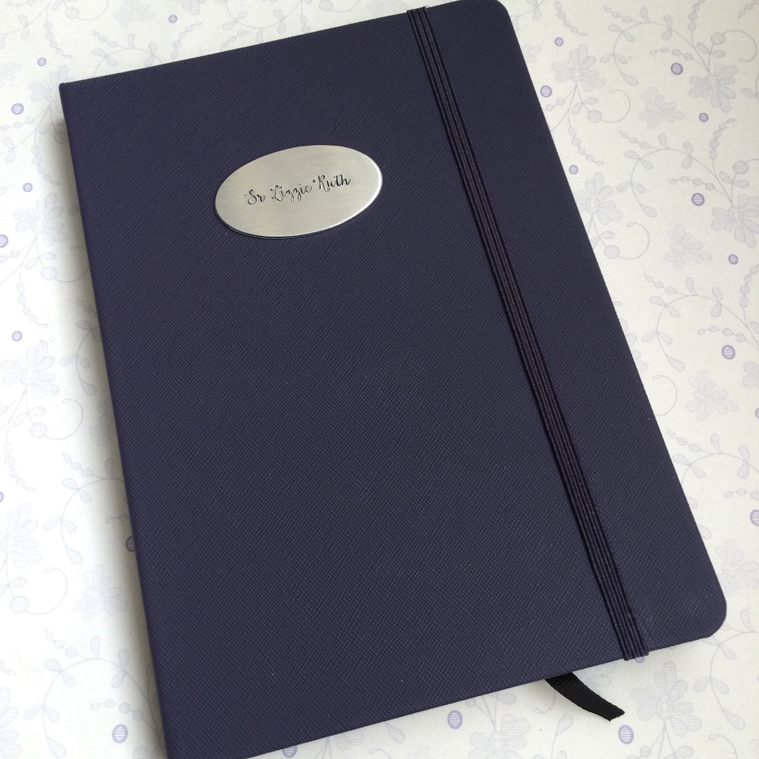 Blue Hardback Notebook, Personalised Diary, Personalised Journal ...