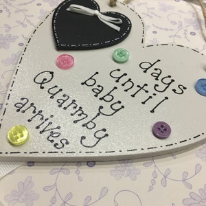 New Baby Countdown Plaque, Personalised Countdown Plaque, Baby Due Date ...