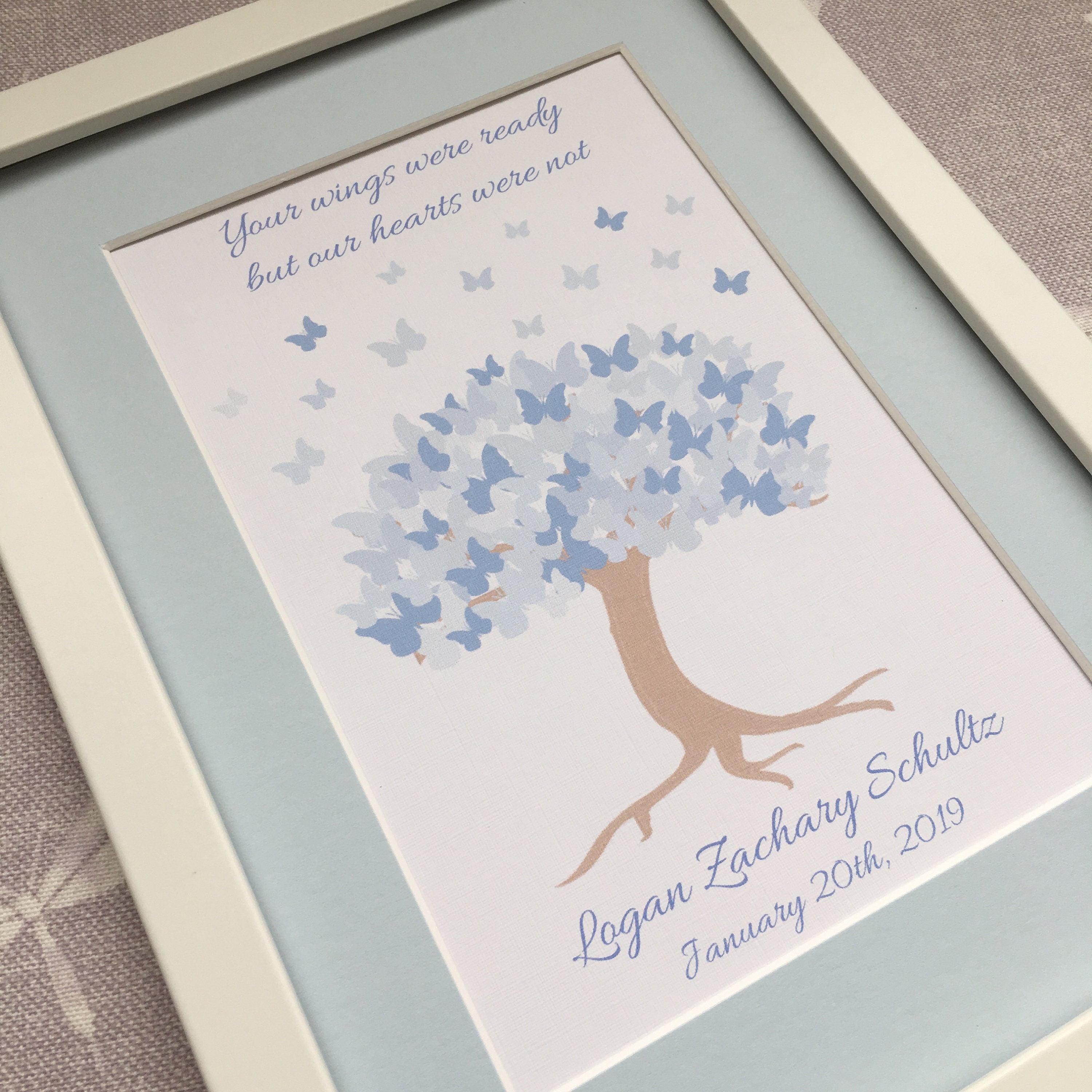 Baby Loss Butterfly Tree Print miscarriage stillbirth | Etsy