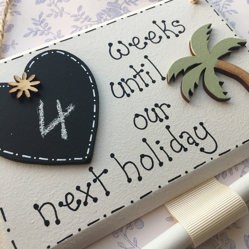 Holiday Countdown Plaque weeks until my next holiday gift | Etsy