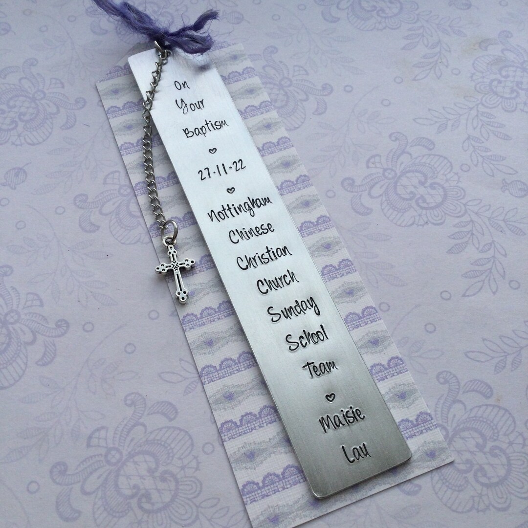 Baptism / Christening Bookmark - Etsy