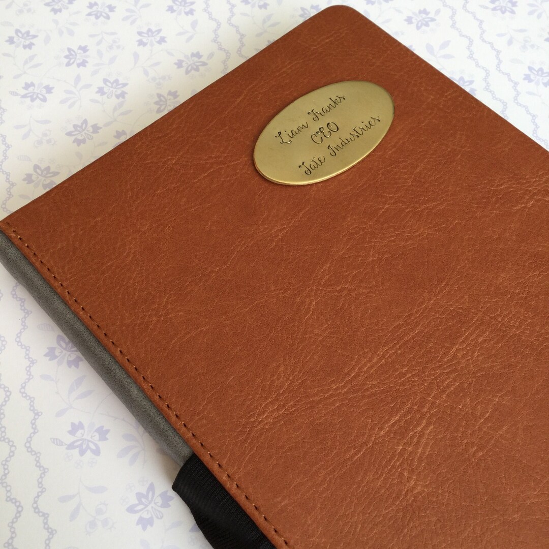 Personalised Faux Leather Notebook - Etsy