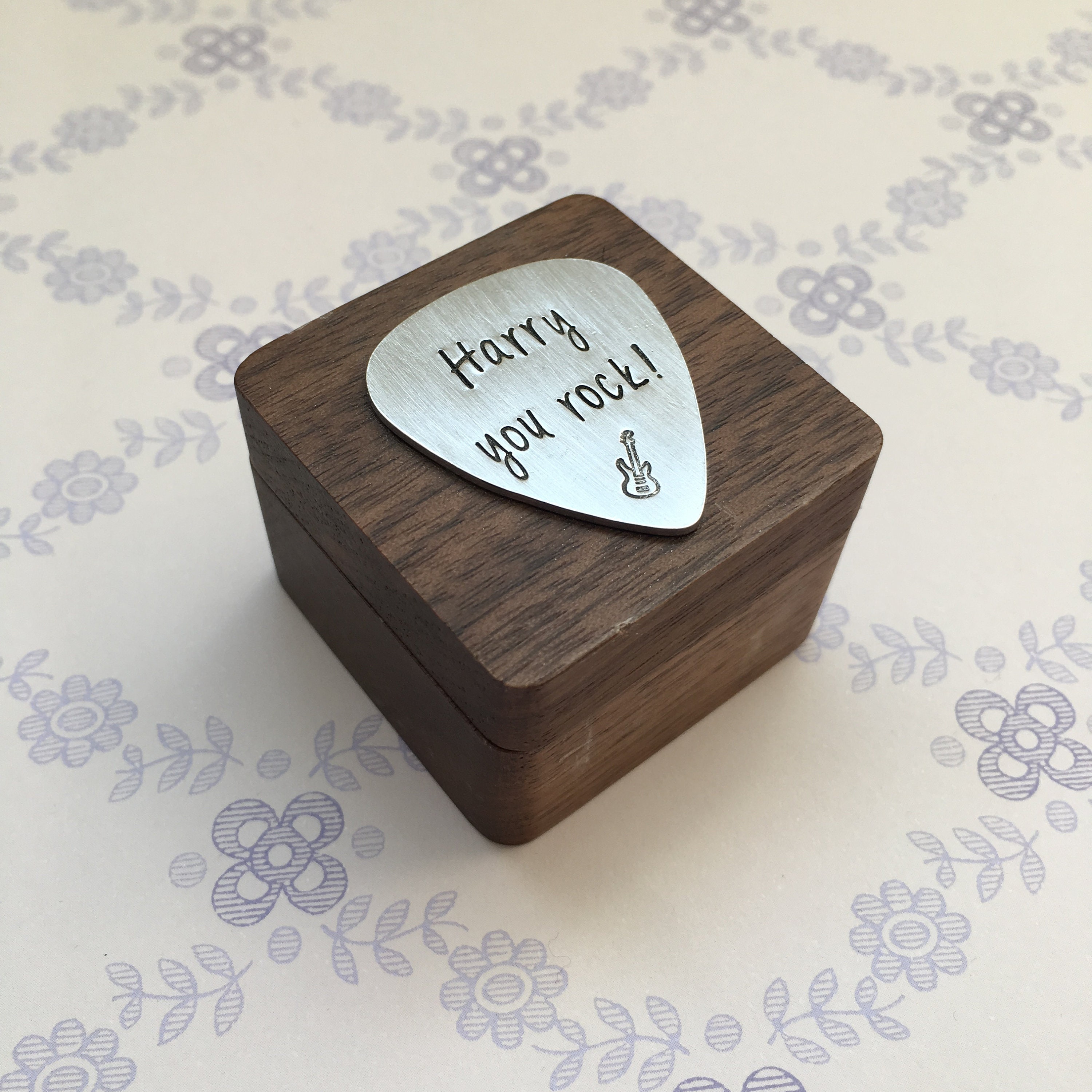 Personalised Guitar Pick Box Plectrum Box Guitarist Gift - Etsy UK