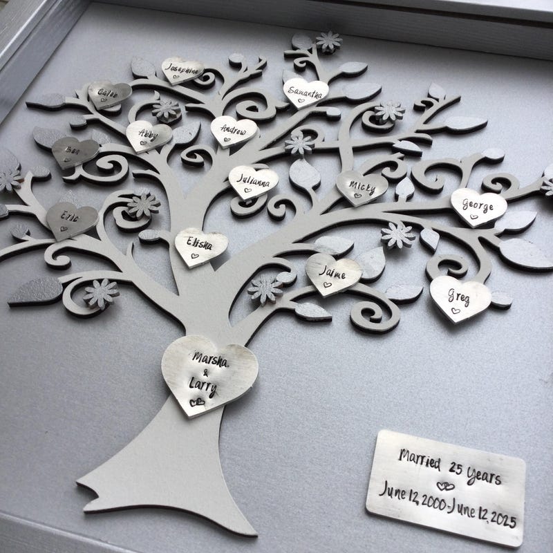 Family Tree Frame Silver - Etsy