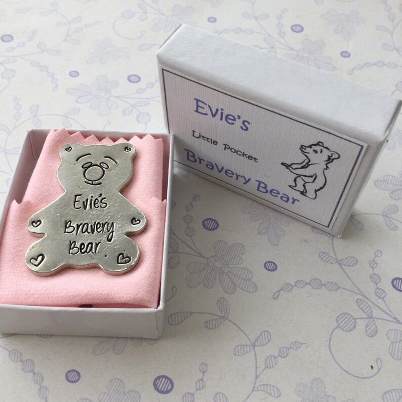 Personalised Bravery Bear Pocket Bear Anti Stress Anxiety Sleep Aid ...