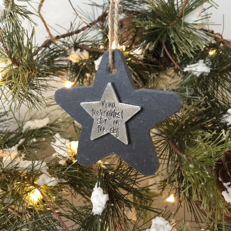 Personalised Slate Star Decoration | Etsy