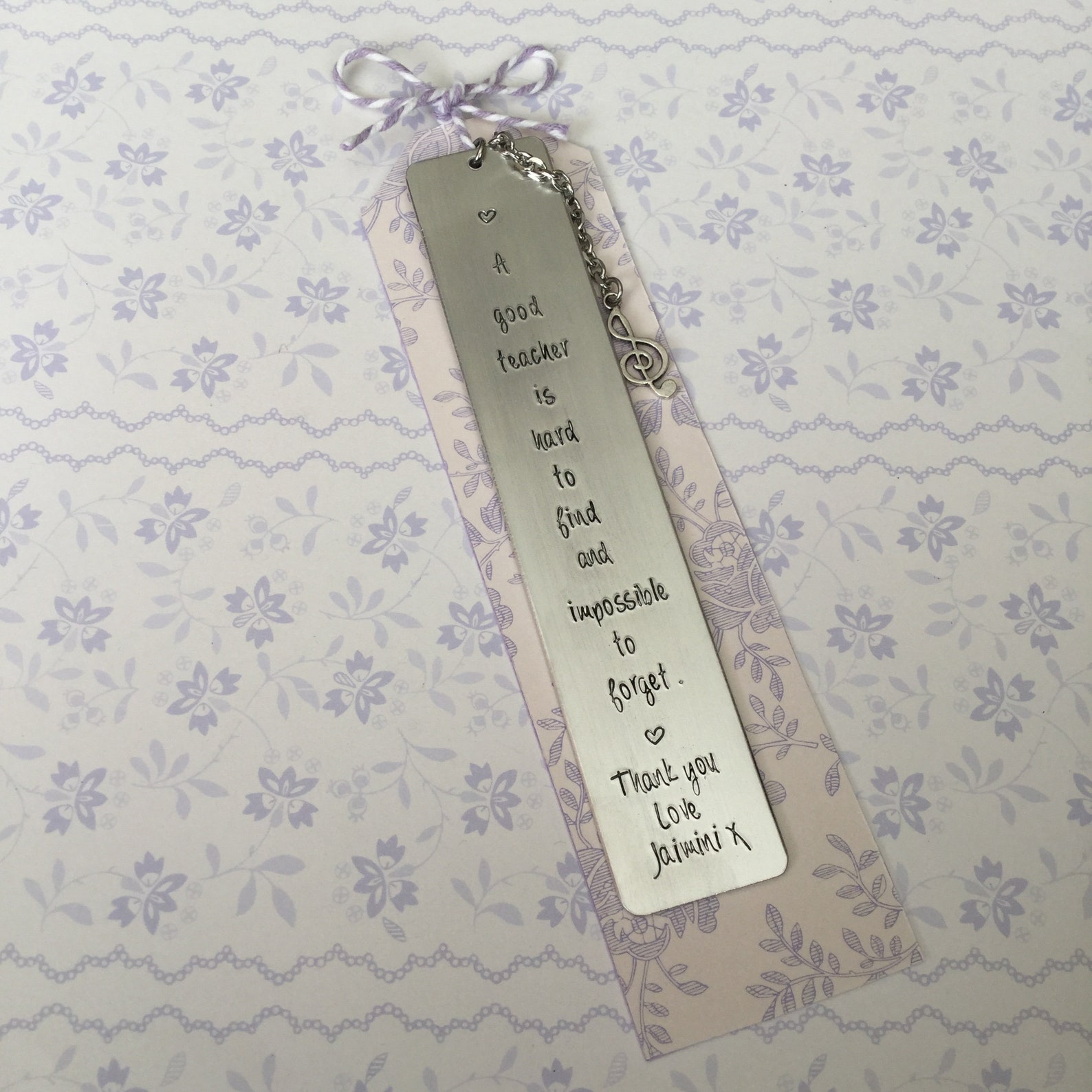 Personalised Teacher Bookmark End of Term Gift Gift for | Etsy